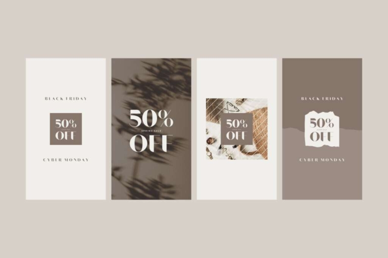 Instagram Template Canva – Elegant Minimum Sales Promotion Organic Post ...