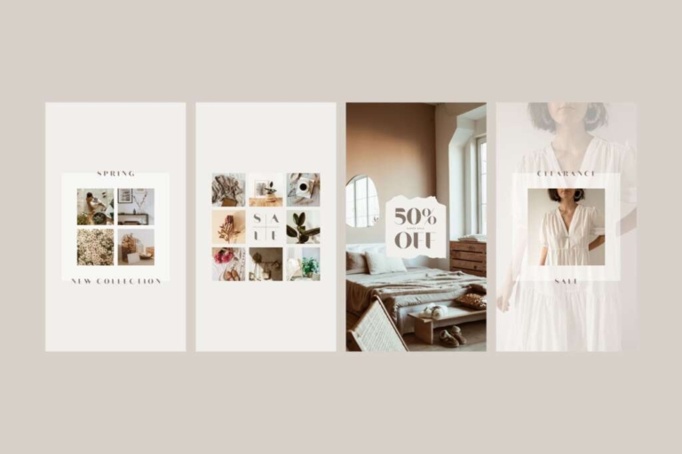 Instagram Template Canva – Elegant Minimum Sales Promotion Organic Post ...