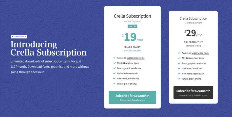 商用利用可能フォントが1点1ドルから購入できる！デザイン素材サイトCrella | つくるデポ