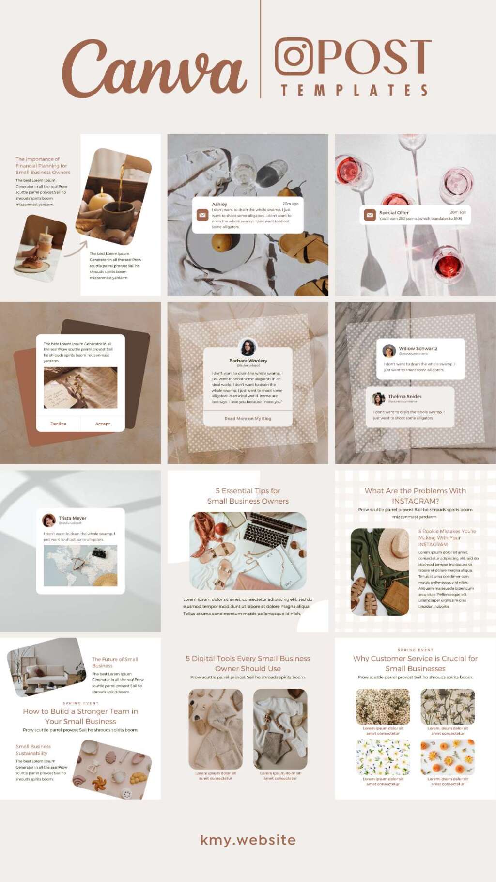 300 Instagram Templates Canva Post Story Hand | つくるデポ