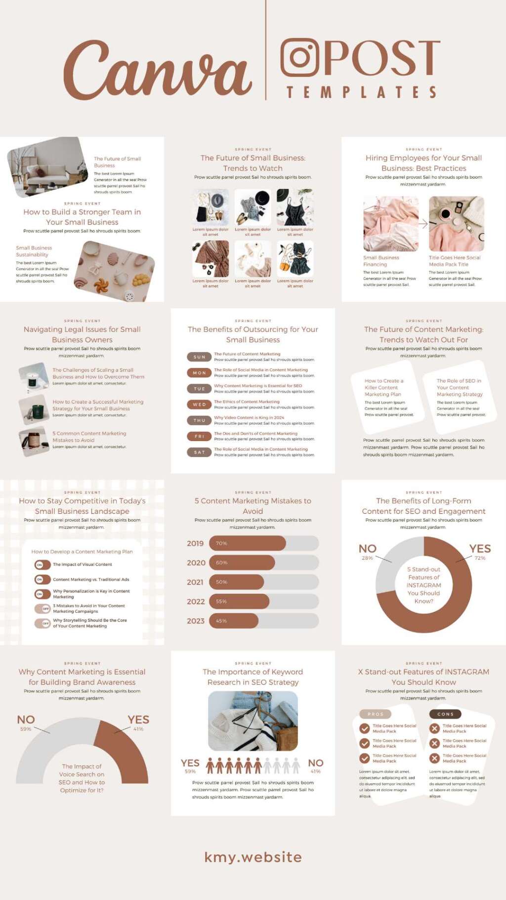 300 Instagram Templates Canva Post Story Hand | つくるデポ