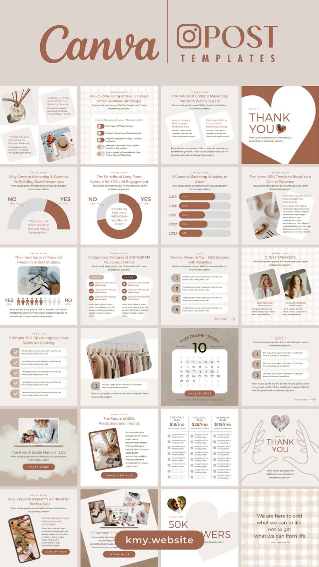 300 Instagram Templates Canva Post Story Hand | つくるデポ