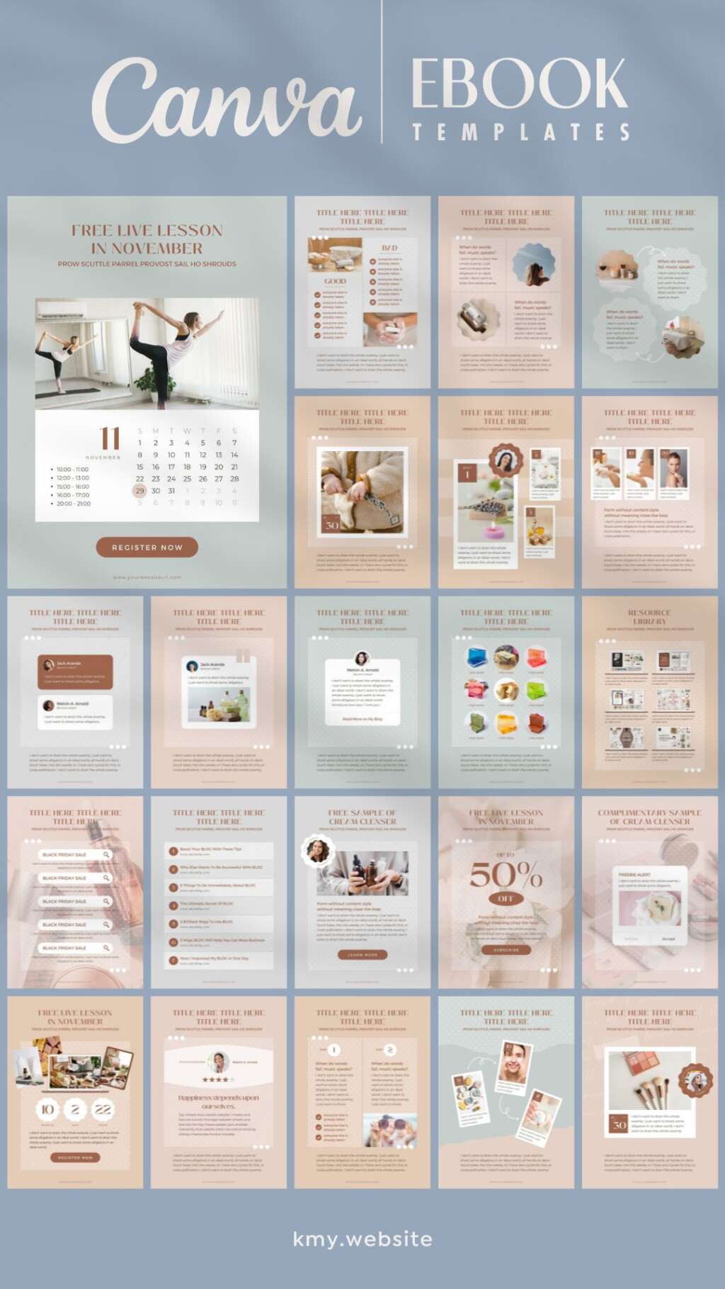 72 eBook Templates Canva Polka Dot – A4 US Letter Magazine Design Cover ...