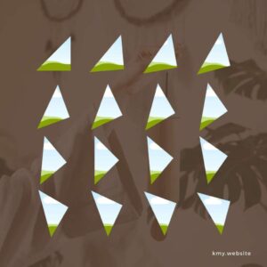 72 Right Triangle Photo Frames + 54 Combinations for Canva | つくるデポ