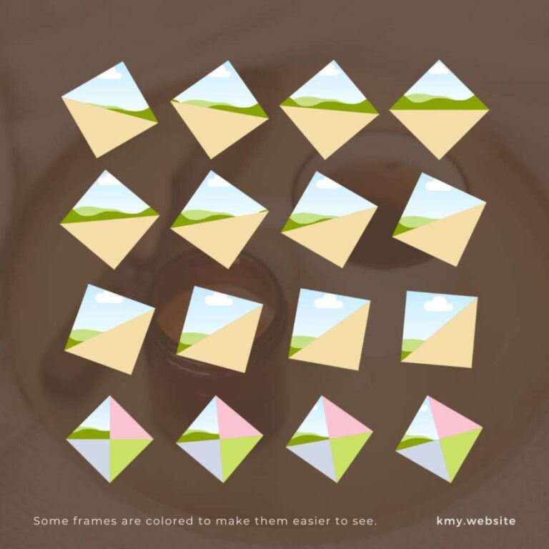 72 Right Triangle Photo Frames + 54 Combinations for Canva | つくるデポ