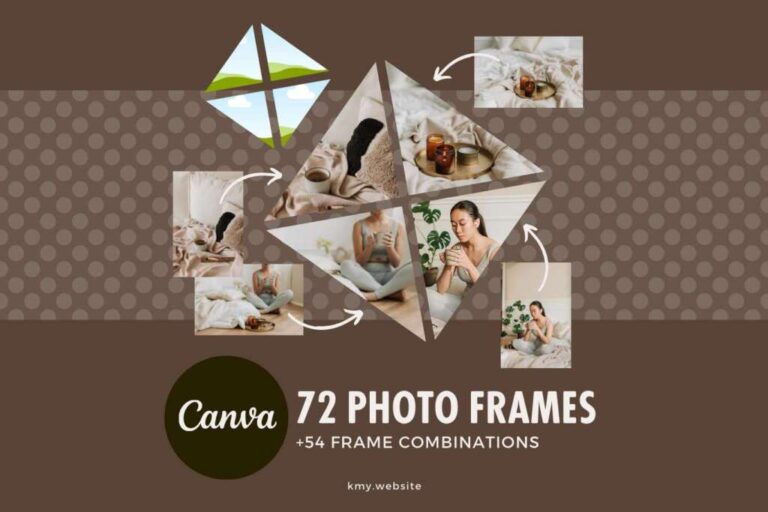 72 Right Triangle Photo Frames + 54 Combinations for Canva | つくるデポ