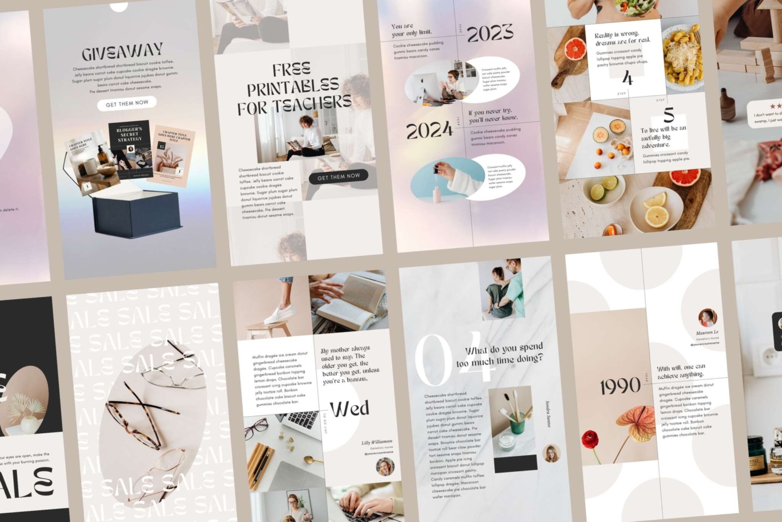300+ Instagram Templates Canva Post Story Luxe – Carousel Animated ...