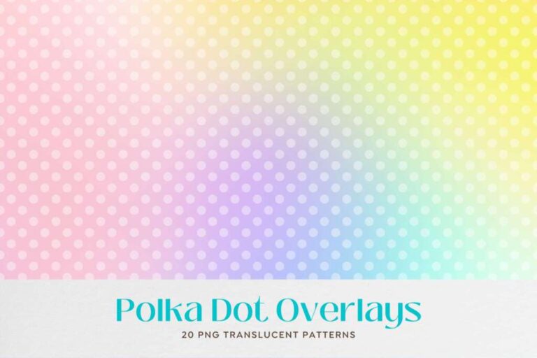 Polka Dot Translucent Photo Overlays | つくるデポ