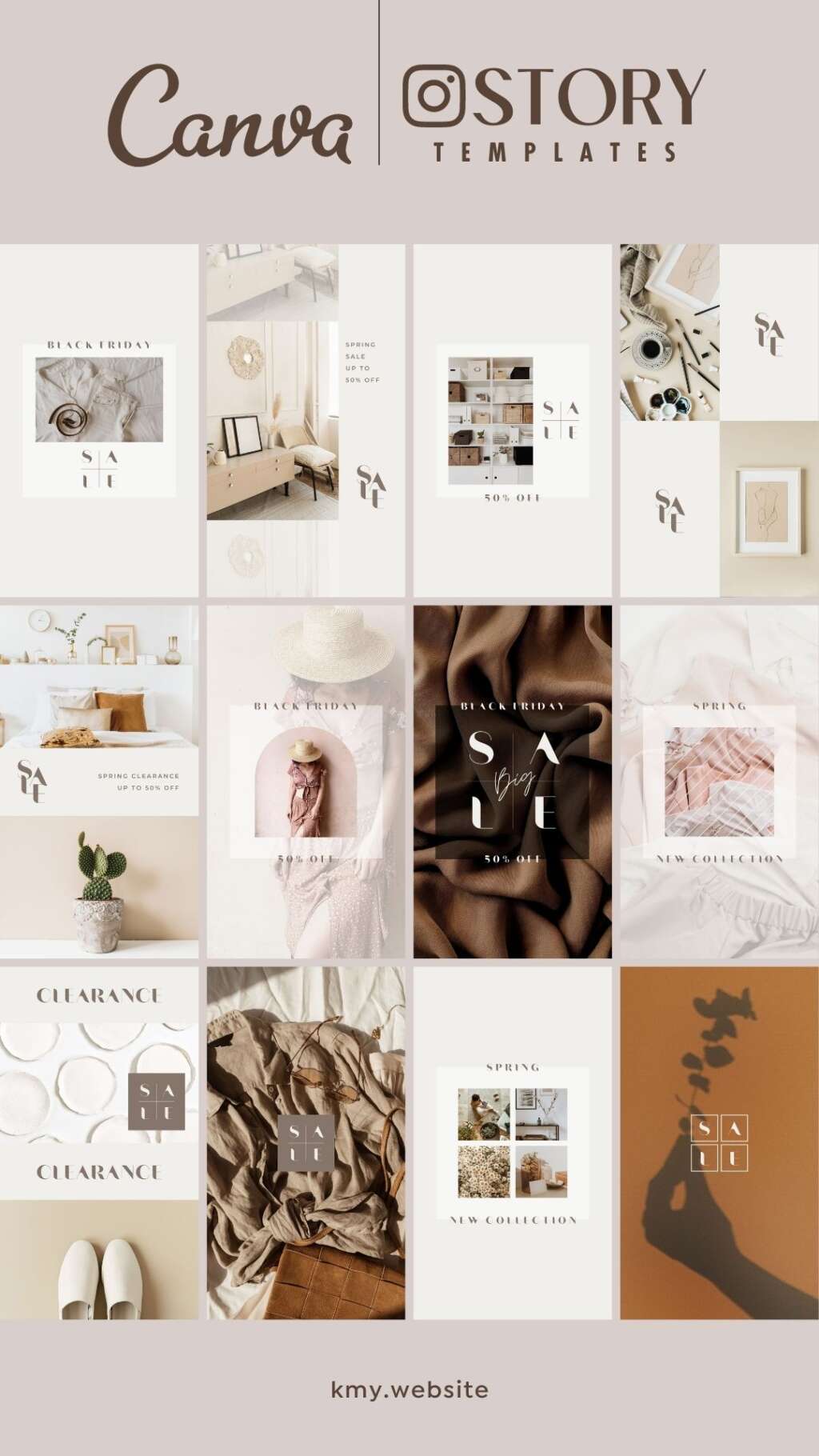 Instagram Template Canva – Elegant Minimum Sales Promotion Organic Post ...