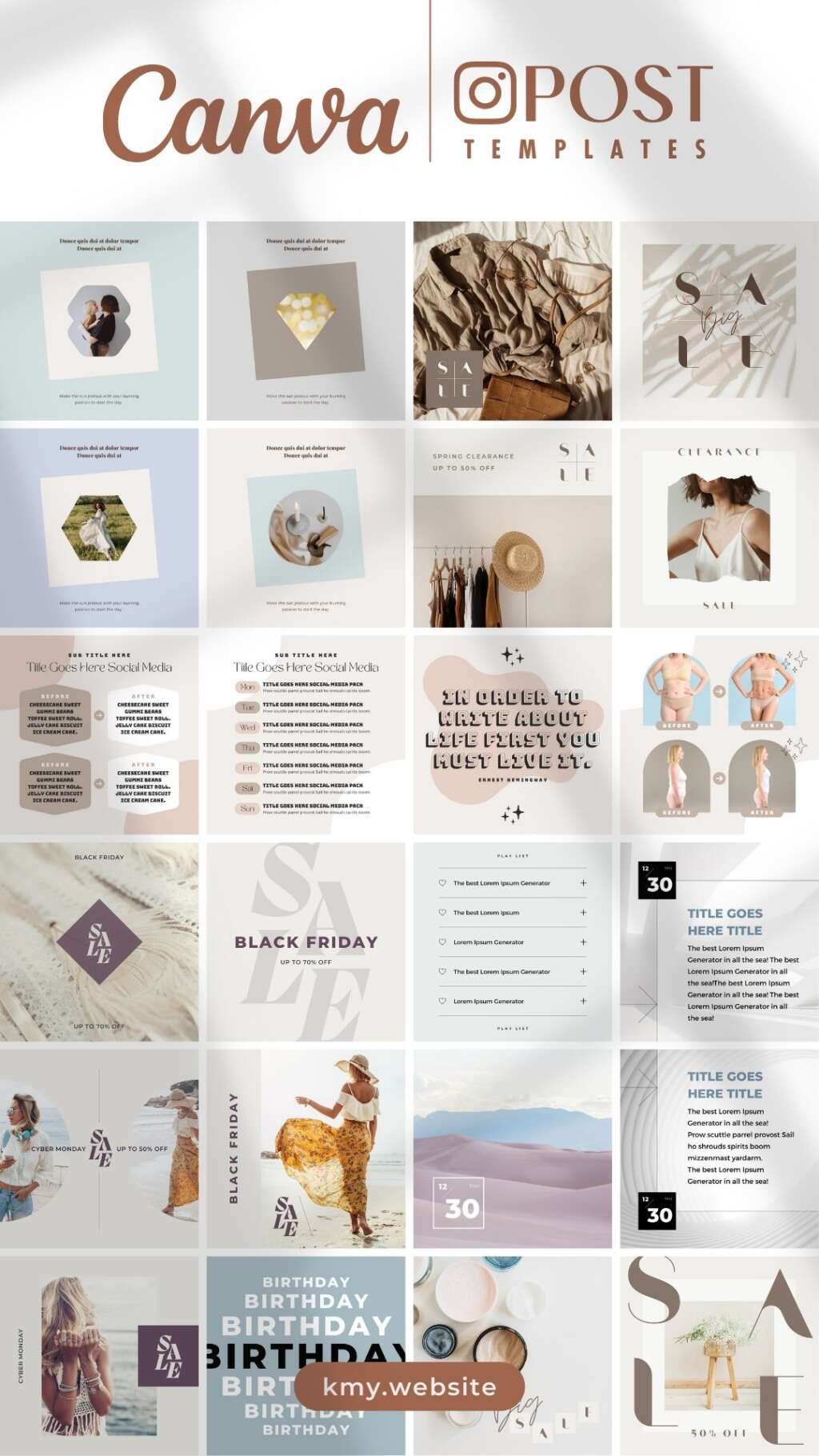 Keikoya Whole Shop Design Bundle – 3800+ Canva Templates & Free Update ...