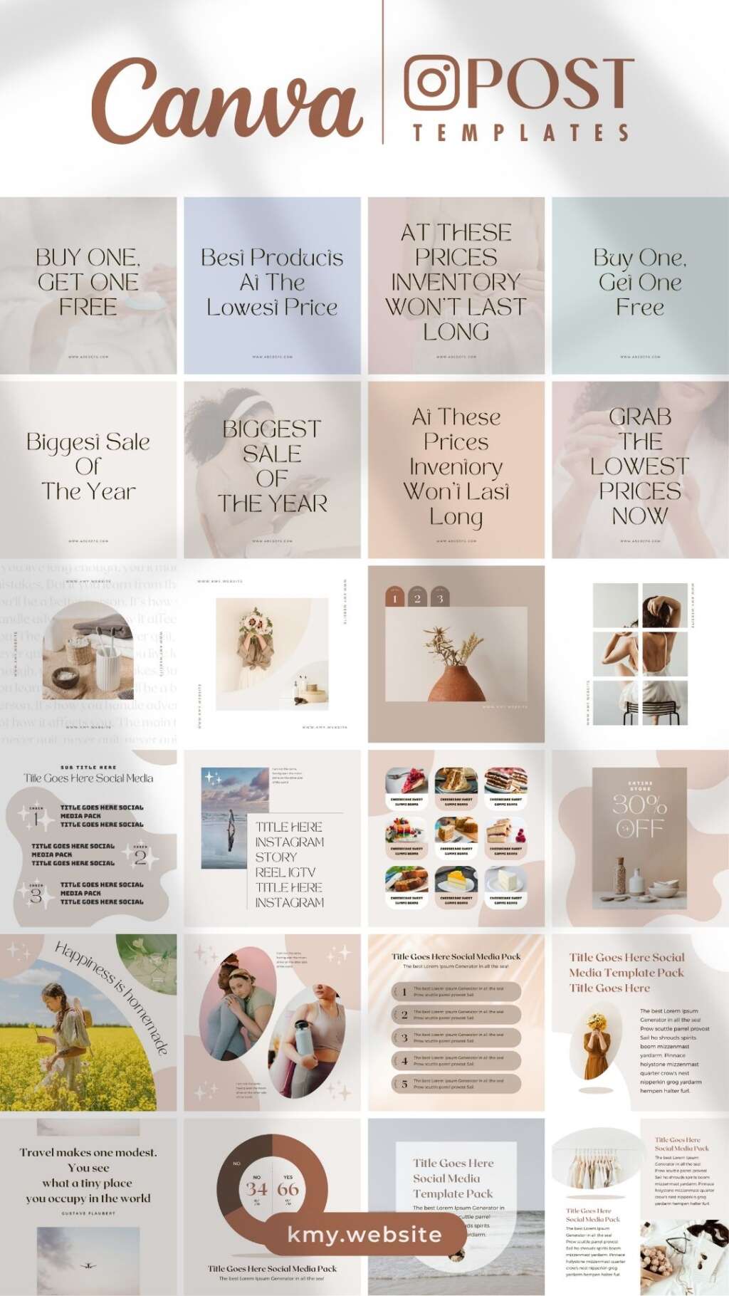 Keikoya Whole Shop Design Bundle – 3800+ Canva Templates & Free Update ...