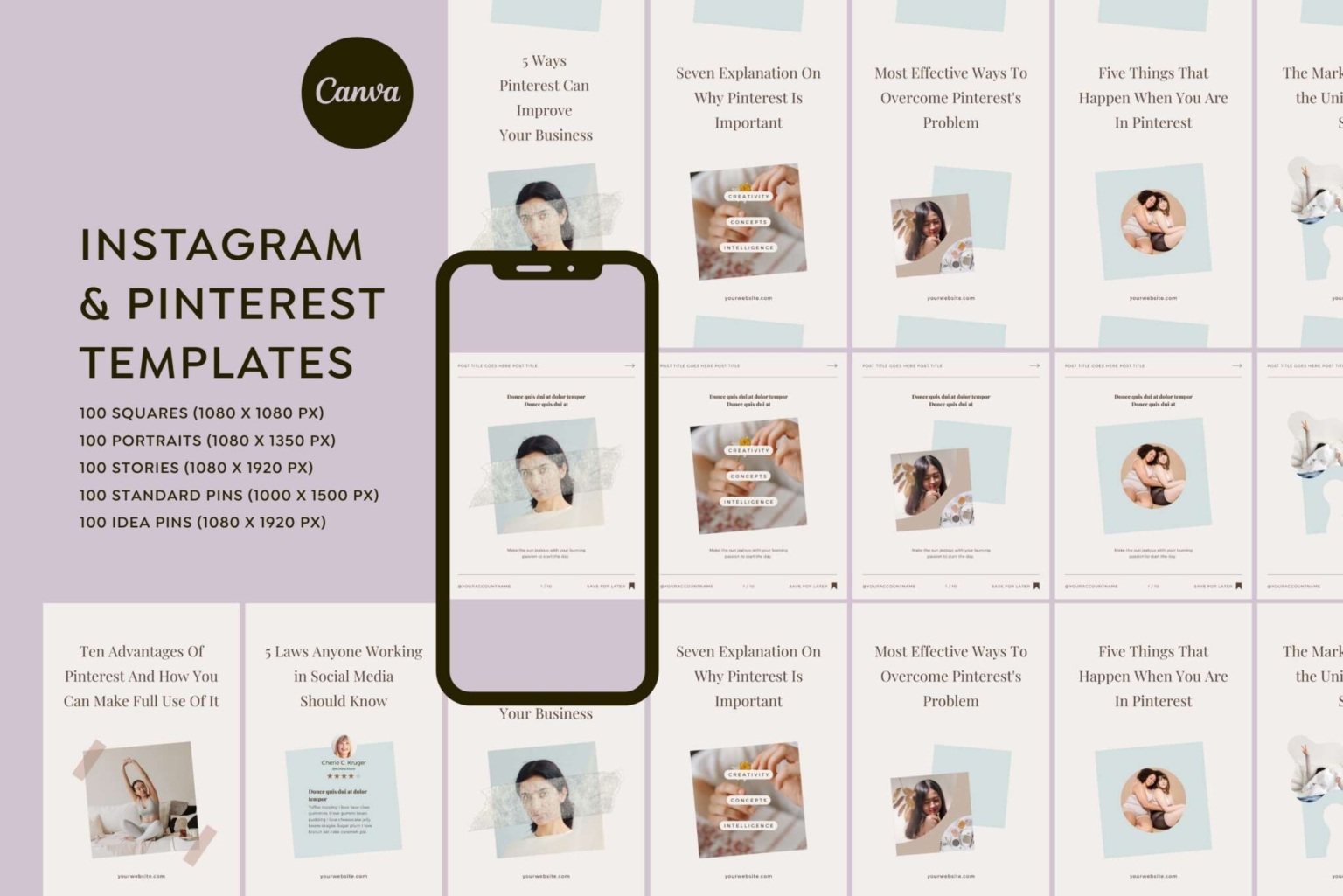 60 eBook Template Canva Shadow – A4 & US Letter Magazine Design Cover ...