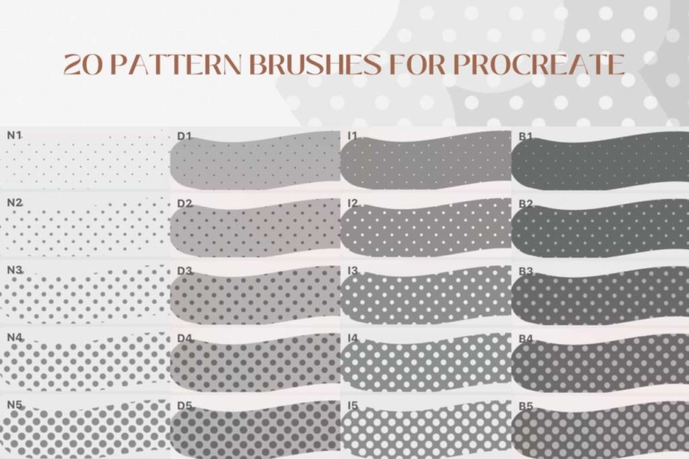 Procreate Halftone Polka Dot Pattern Brushes | つくるデポ